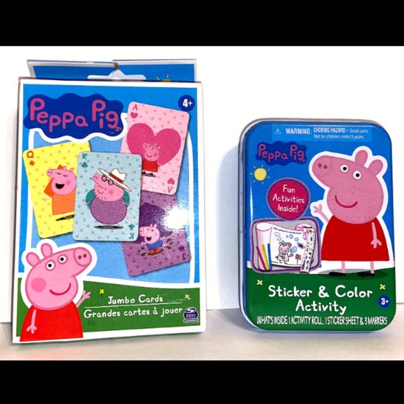 Hasbro | Toys | Hasbro Peppa Pig Jumbo Cards Stickers Color Activity ...